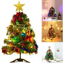 ZOELNIC LED Artificial Mini Christmas Tree Tabletop Desk Ornaments Xmas ...