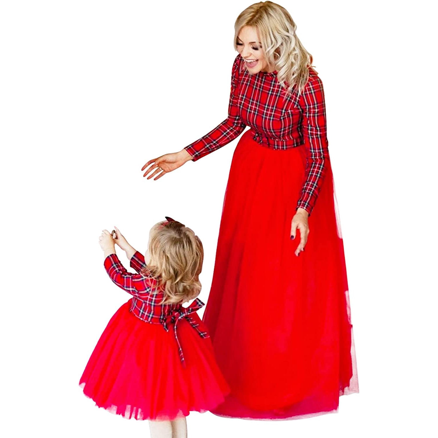Viworld Mommy and Baby Outfits Mother Daughter Christmas Matching Dress ...