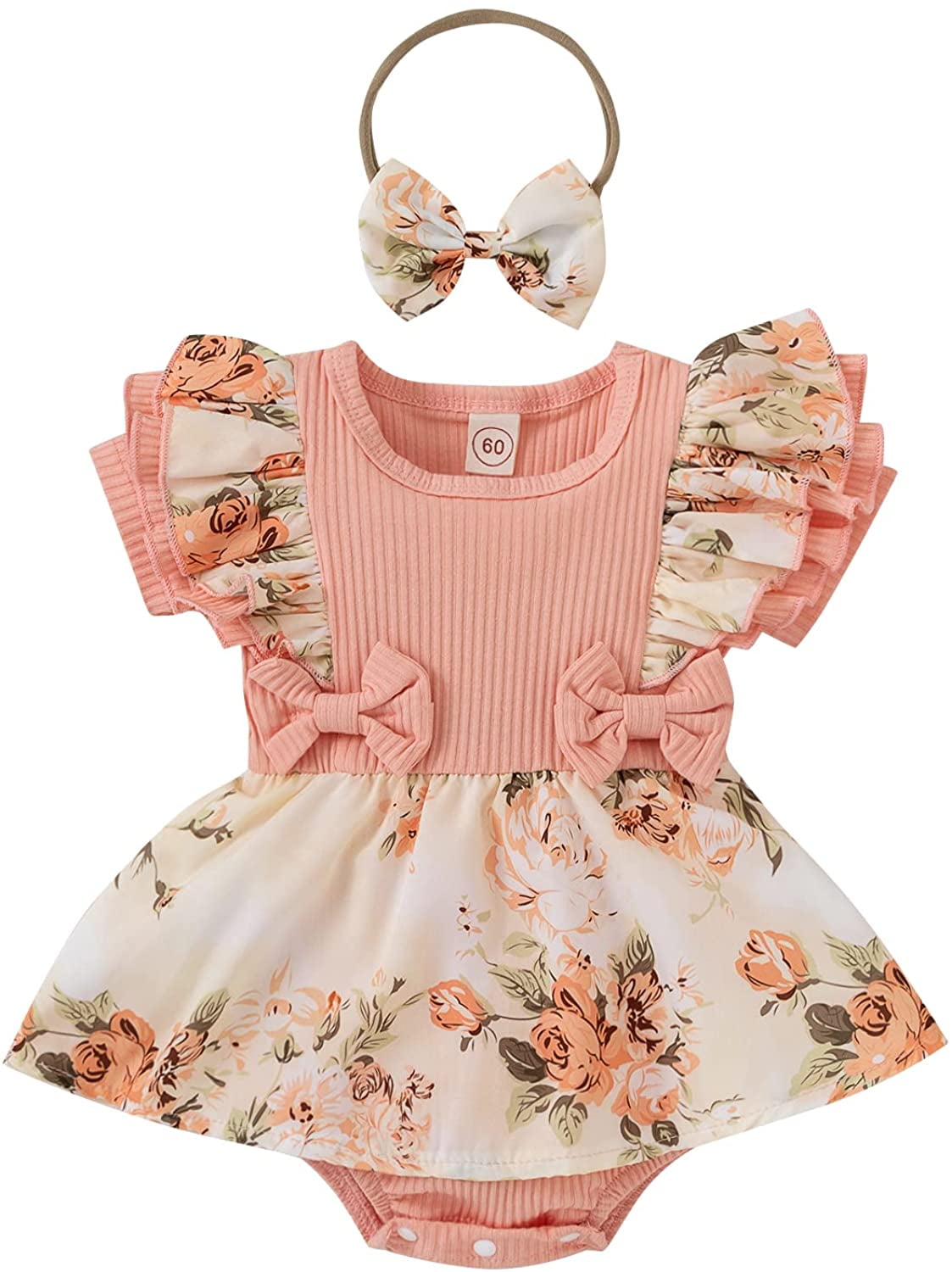 Viworld Princess Newborn Baby Girl Summer Clothes, Infant Floral Romper ...