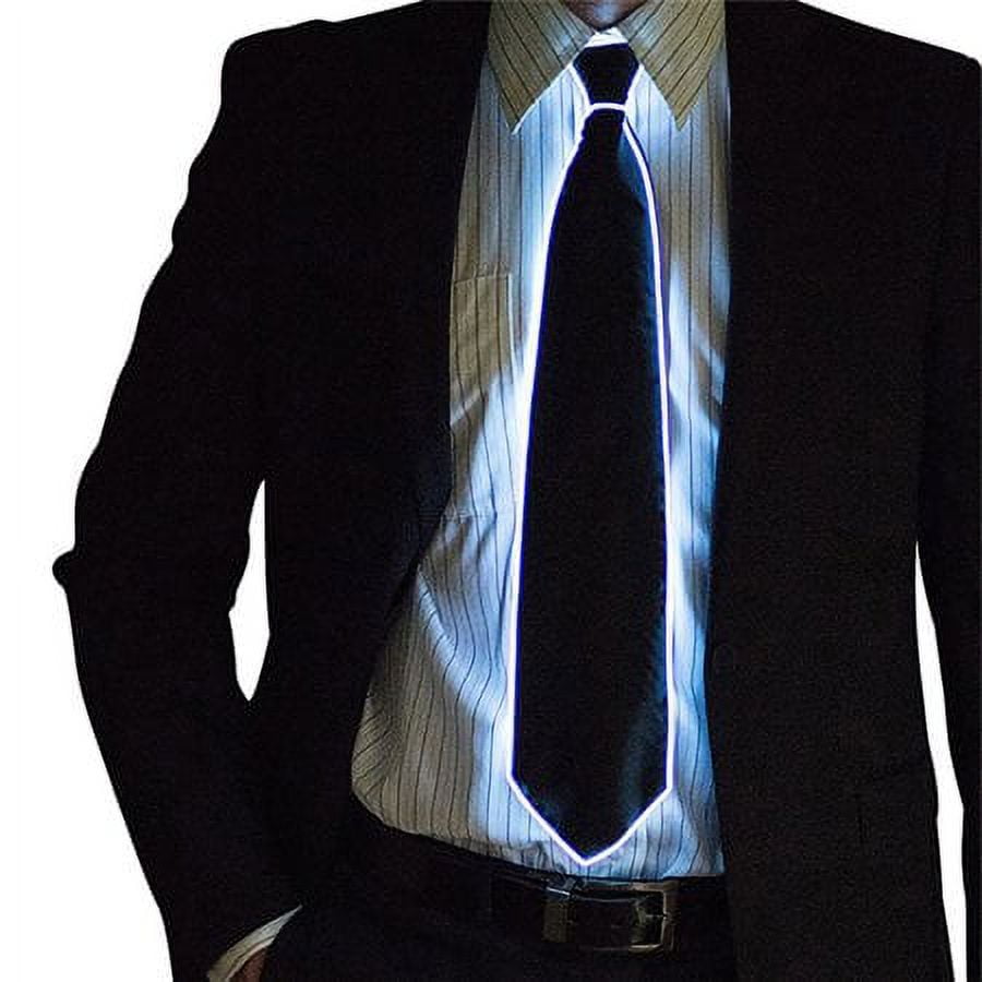 Viworld Wire Tie Flashing LED Tie Costume Necktie Glowing DJ Bar Dance ...