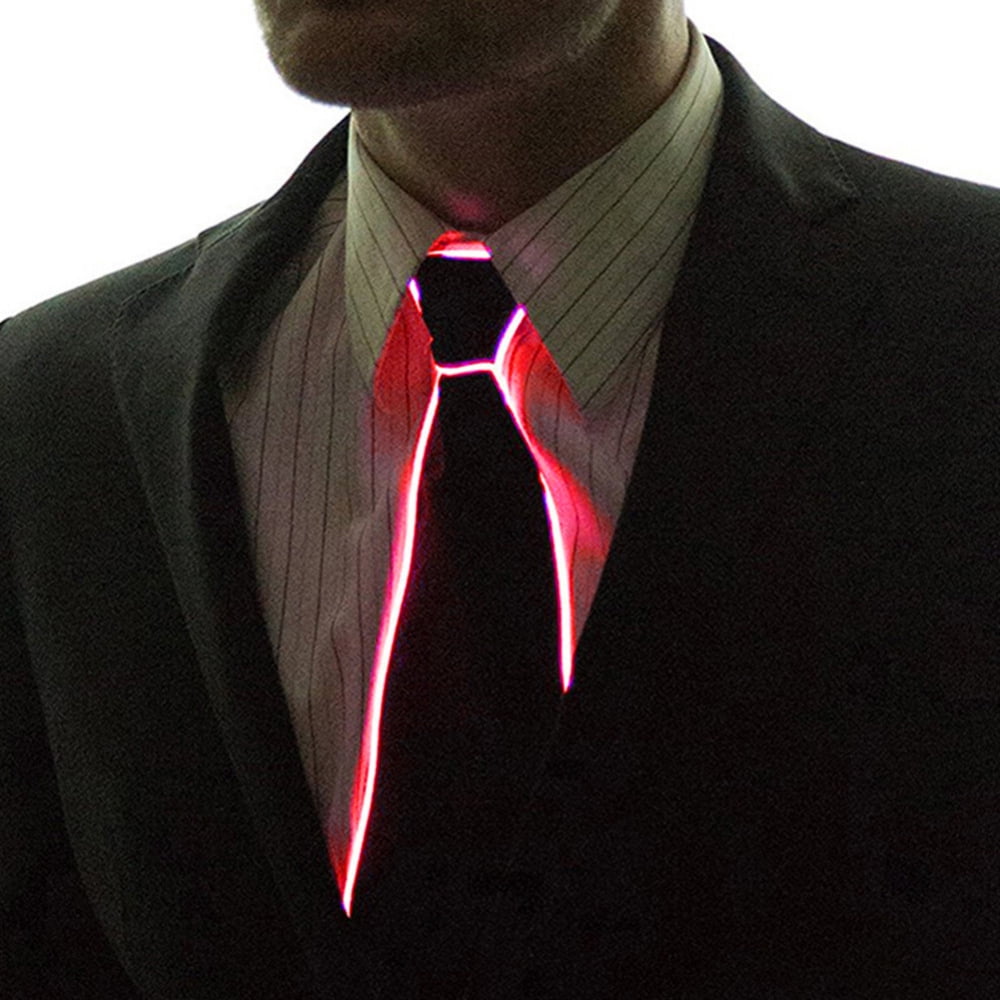 Viworld Wire Tie Flashing LED Tie Costume Necktie Glowing DJ Bar Dance ...