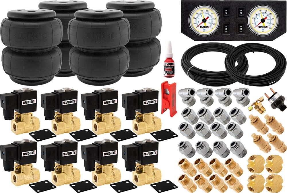 Vixen Air 3/8" NPT Air Ride Suspension High Flow Air Valves with four ...