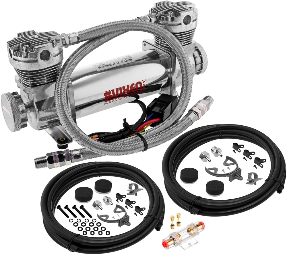 Vixen Air 300 PSI Dual Cylinder Heavy Duty Suspension/Bag/Train Horn ...
