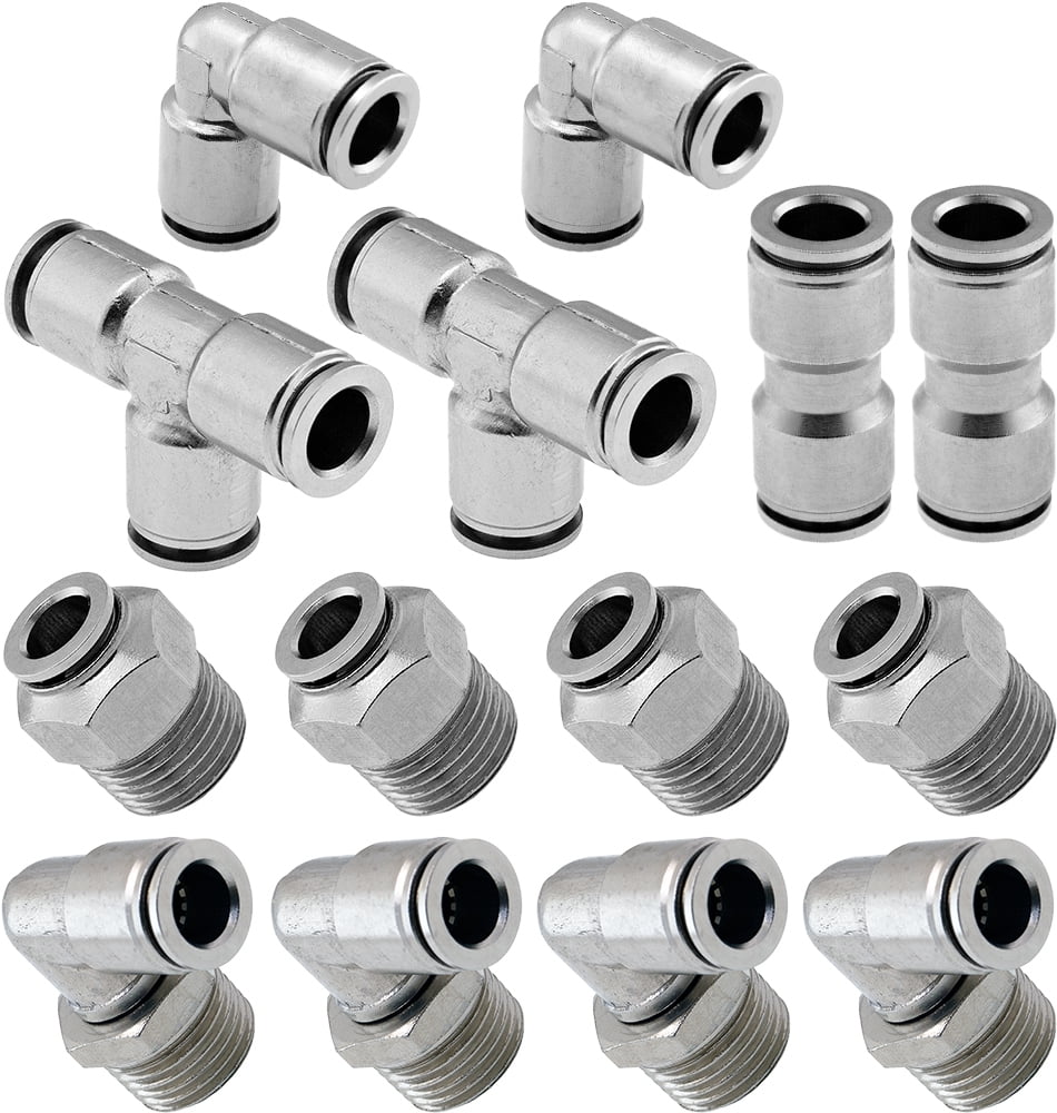 Vixen Air Set of Fittings for Air Suspension 1/2" NPT using 3/8" OD Air ...