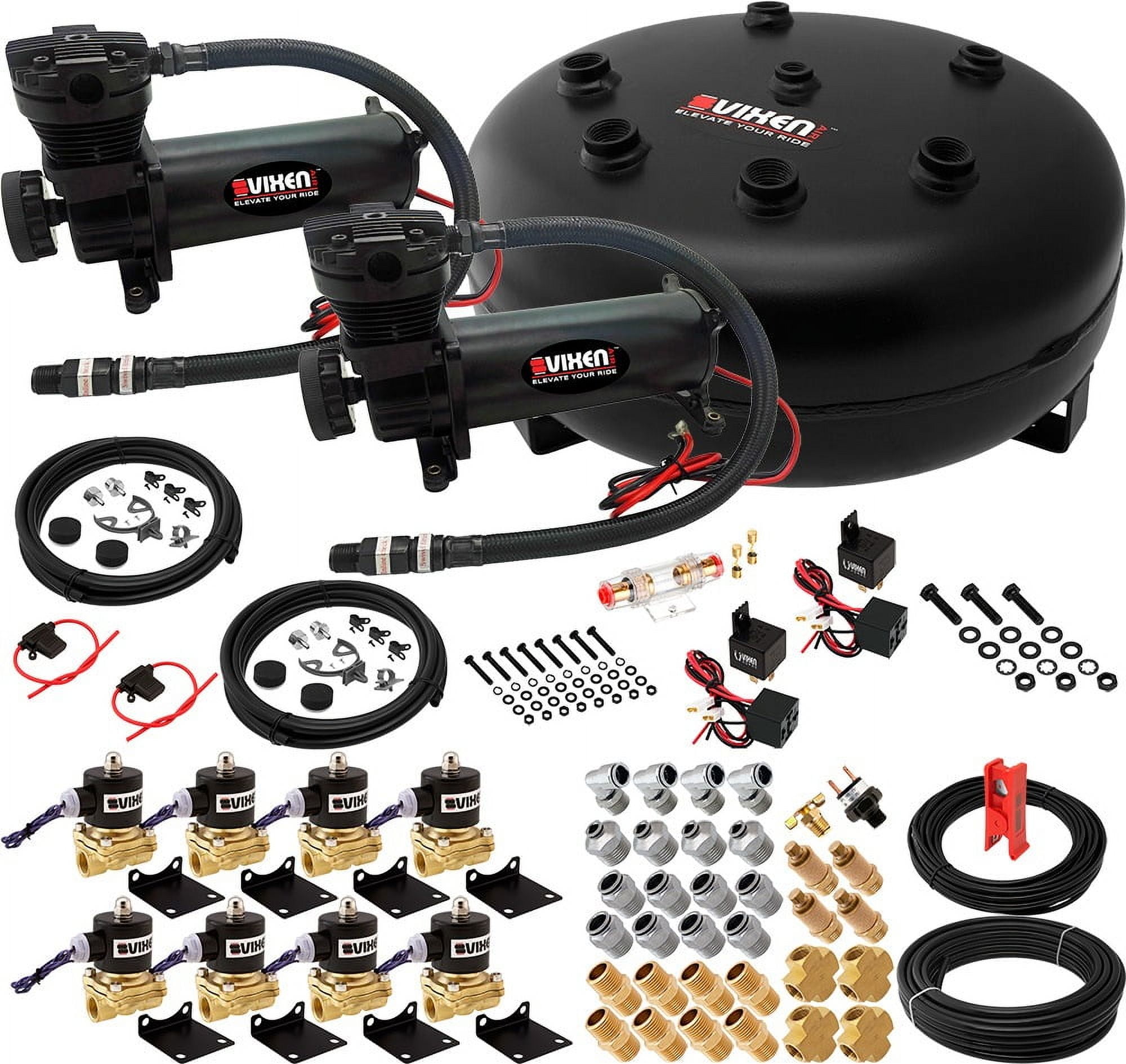 Vixen Air Suspension Kit for Truck/Car Bag/Air Ride/Spring. On Board ...