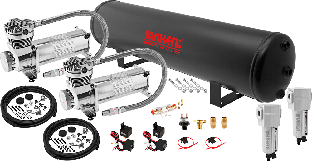 Vixen Air Suspension Kit for Truck/Car Bag/Air Ride/Spring. On Board ...