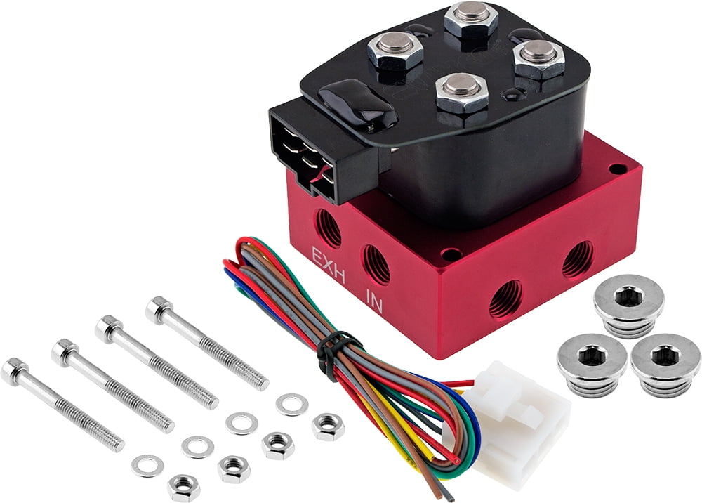 Vixen Air Suspension Valve Manifold 1/4" NPT Kit (Red) with 4 Air Ride ...