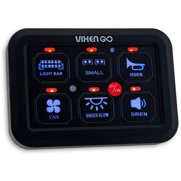 MICTUNING P1s RGB 6 Gang Switch Panel Multifunction Toggle Momentary ...