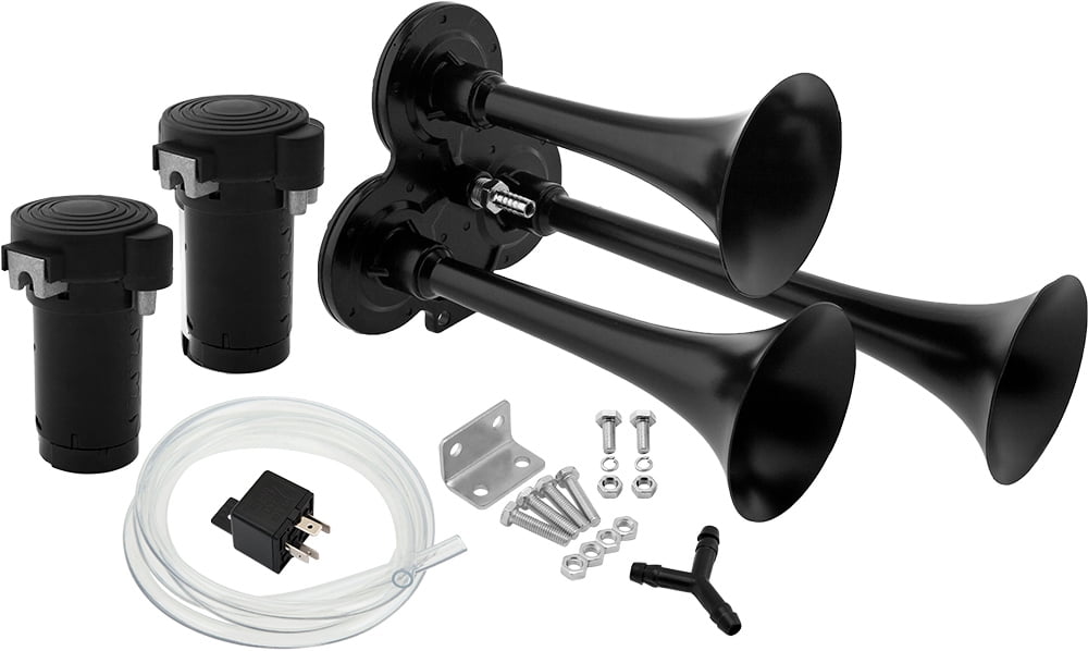 Vixen Horns Loud 3/Triple Trumpet Train Air Horn with Two Compressors ...