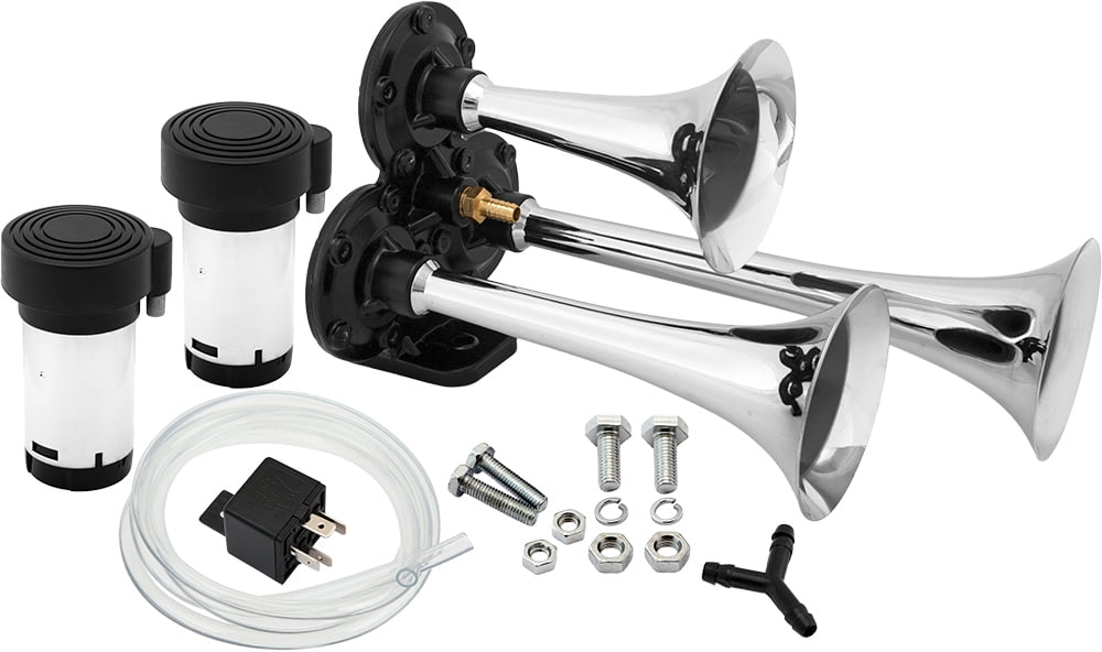 Vixen Horns Loud 3/Triple Trumpet Train Air Horn with Two Compressors ...