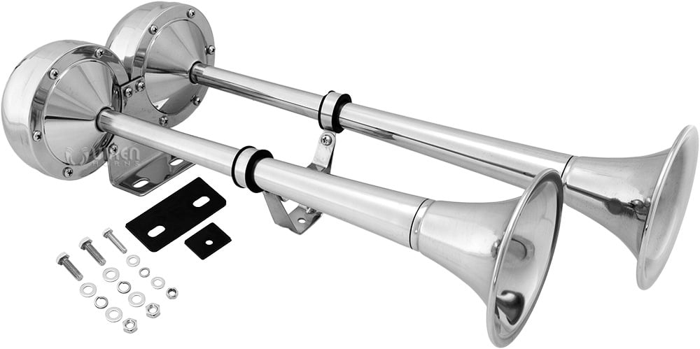 Vixen Horns Loud 12V Dual Trumpet Marine Electric Train Horn for Boats ...