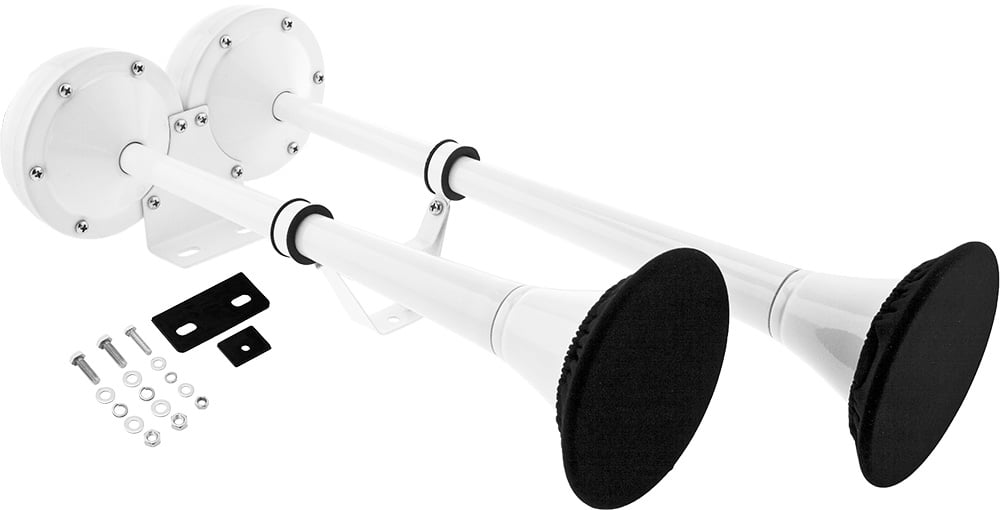 Vixen Horns Loud Powerful Dual Stainless Steel Trumpets Marine Electric ...