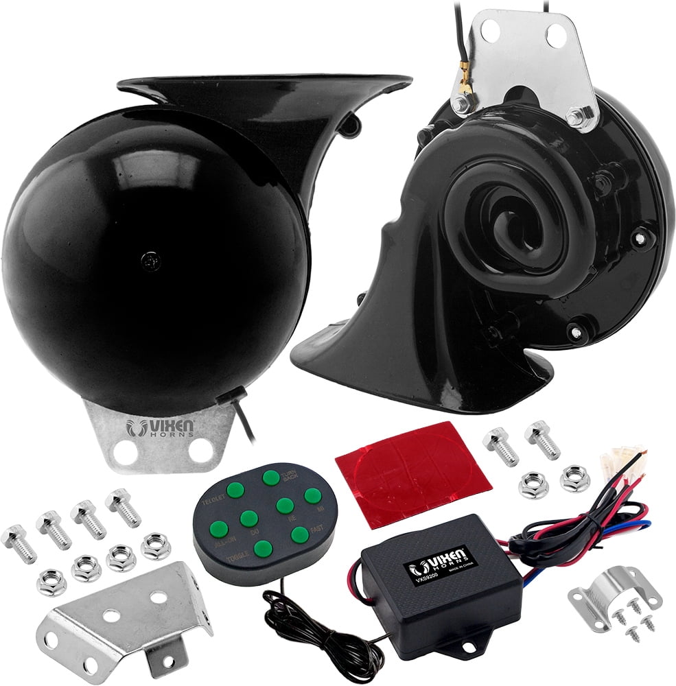 Vixen Horns Multi-sound Electronic Horn 8 Sounds 12V Black VXS9200 ...
