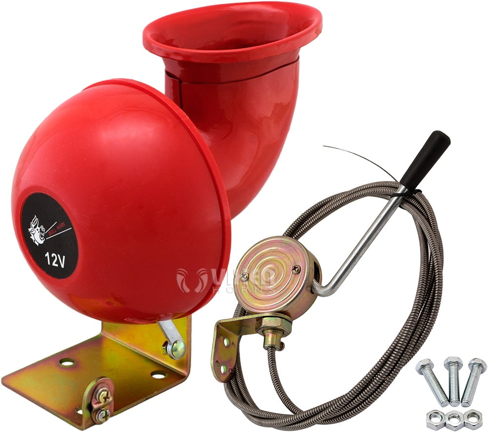 Vixen Horns Raging Bull Horn, Super Loud, Red Electric, 12V, VXH1004 ...