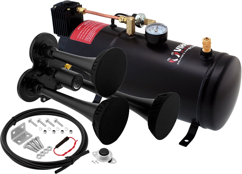 Vixen Horns Train Horn Kit for Trucks/Car/Semi. Complete Onboard System ...
