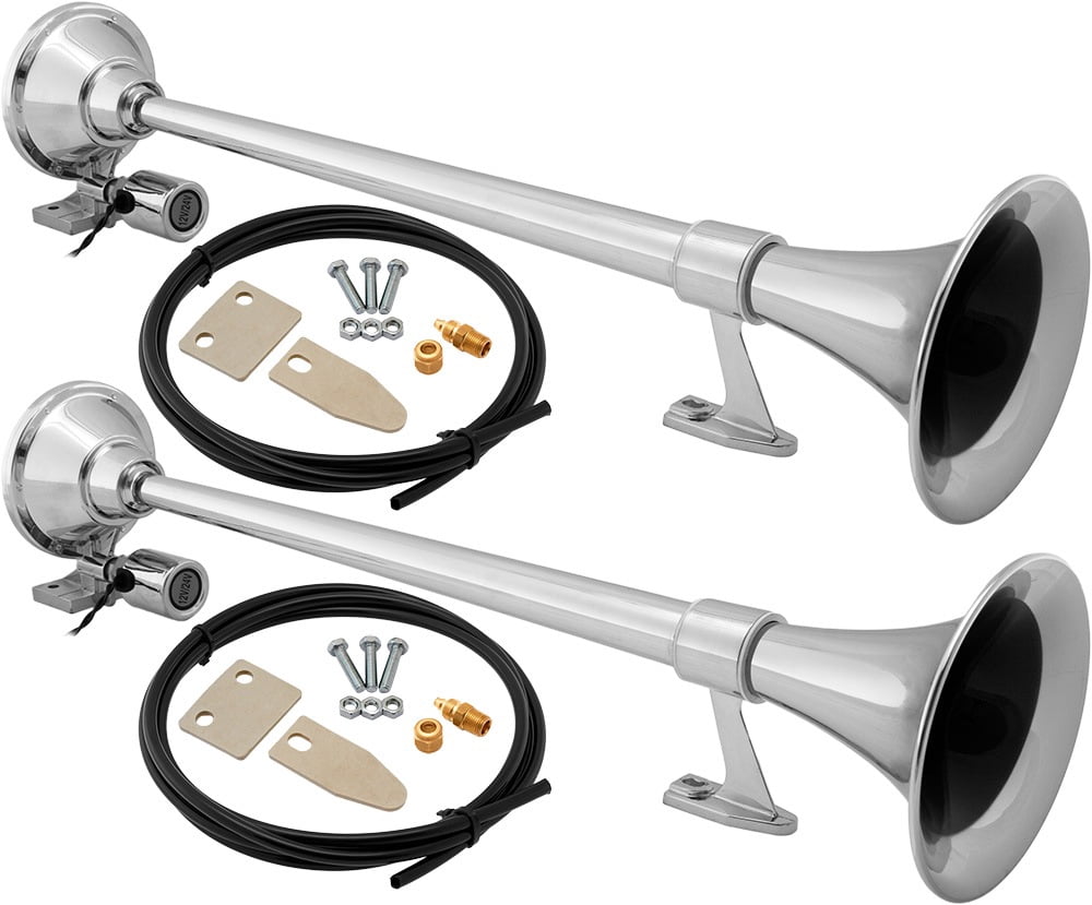 Vixen Horns Train Horn for Truck/Car. Air Horn Chrome Plated Dual ...