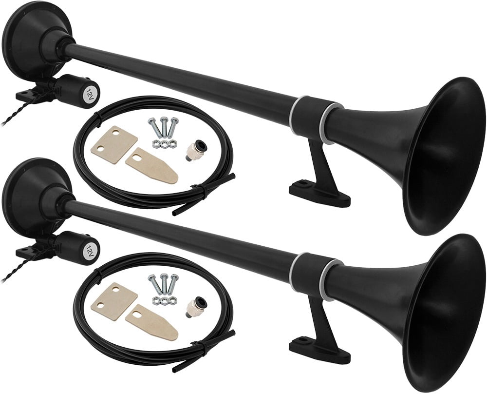 Vixen Horns Train Horn for Truck/Car. Air Horn Black Dual Trumpet ...