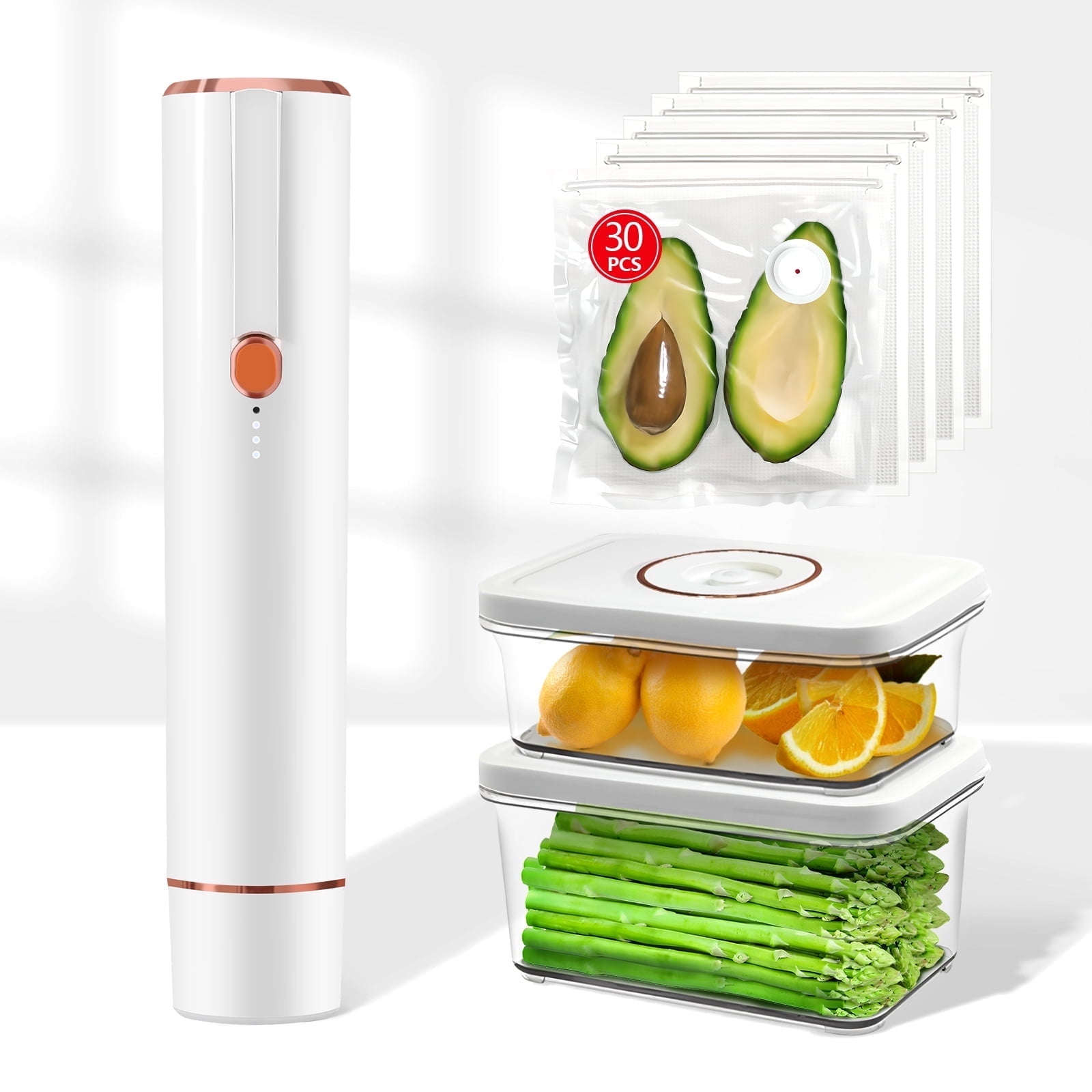 Vixino Vacuum Sealer for Food Storage Compact Vac Sealer Kit: Handheld ...
