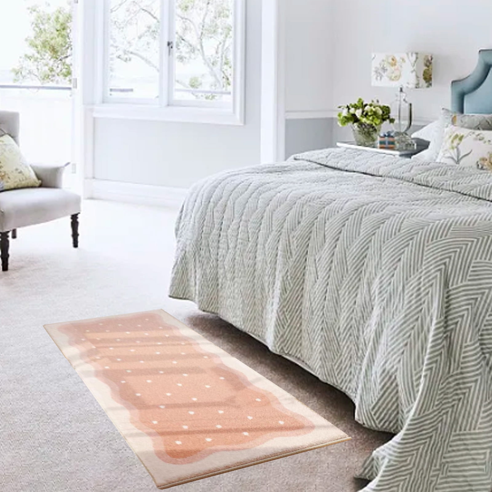 Vixolx Ultra Soft Bedroom Rugs,16' X 32' Rectangle Blue Rugs for ...