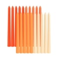 Viyffo 10 Inch Taper Candles-20 Pack Orange, Unscented, Smokeless-Up to ...