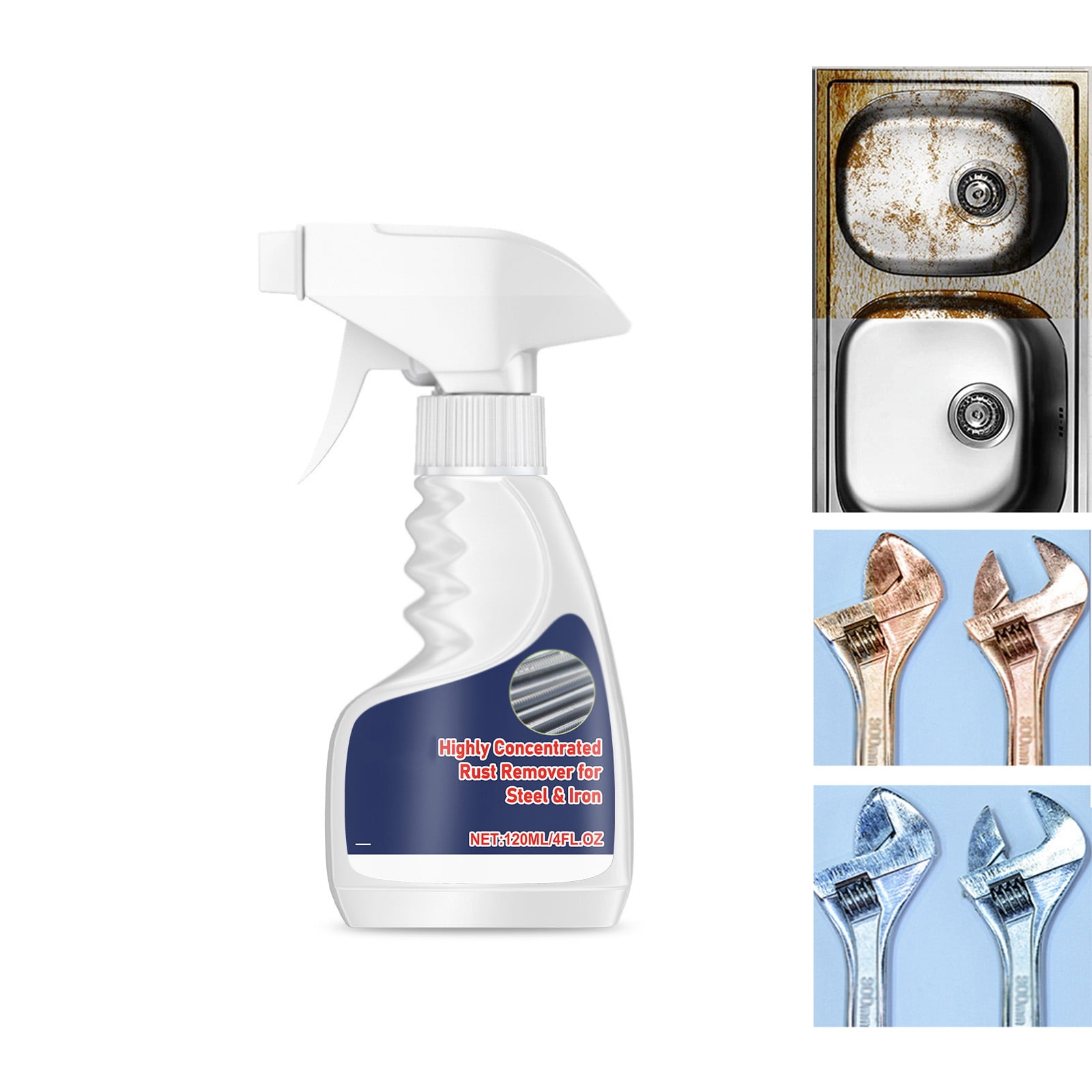 Viyshop Rust Remover,Heavy Duty Metal Rust Remover Spray,Highly ...