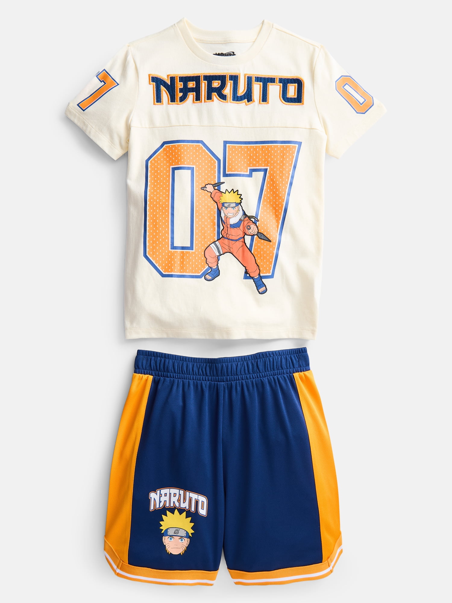 Naruto Boys Short Sleeve Tee and Matching Basketball Shorts Set, 2 ...