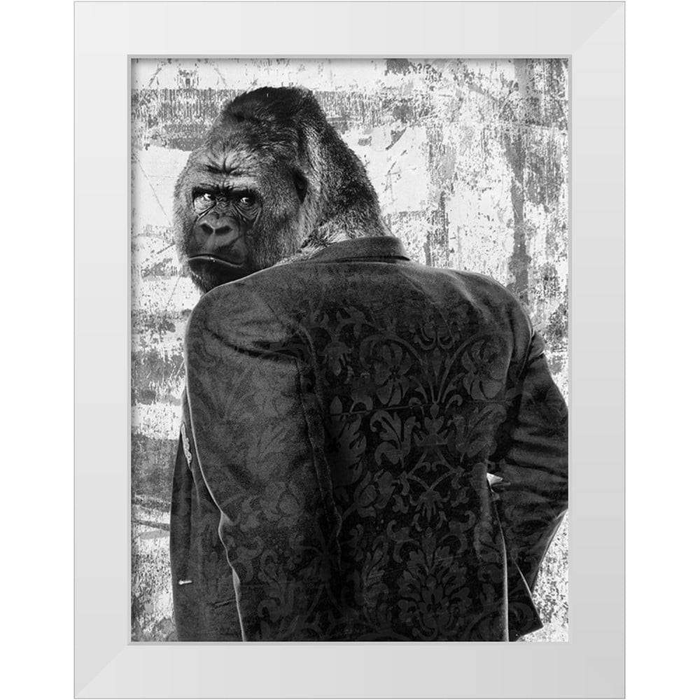 VizLab 25x32 White Modern Wood Framed Museum Art Print Titled - Ape in a Suit - Walmart.com
