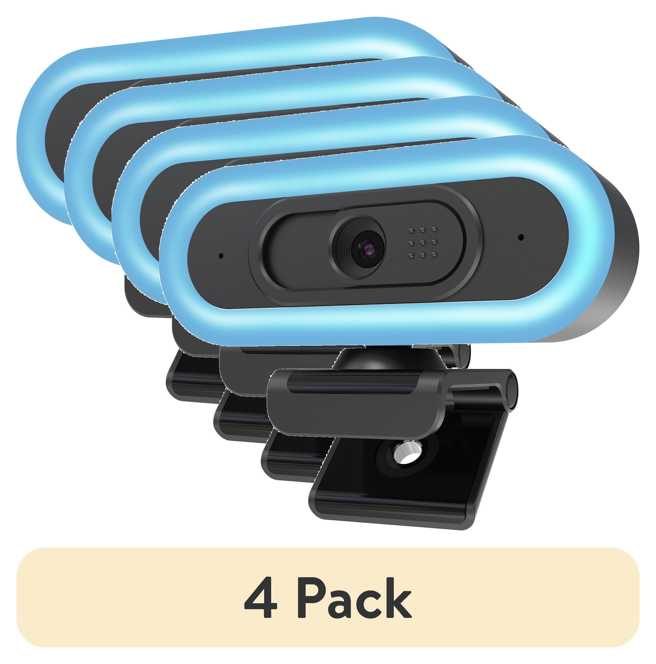 (4 pack) Vizolink 2K/1080p Gaming Webcam with RGB&Fill Light Autofocus ...