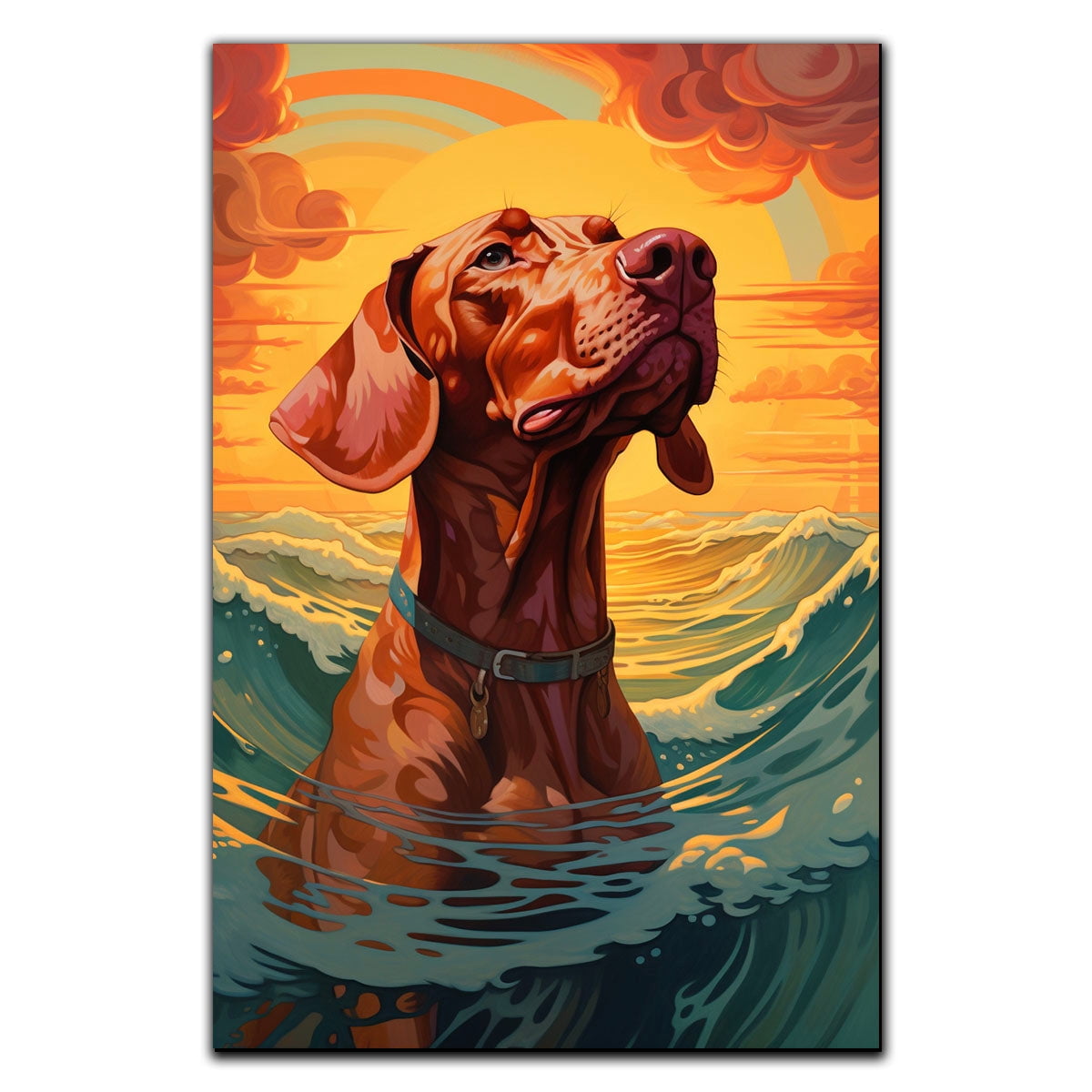 Vizsla Dog Wall Art Canvas for Classroom, Home Decor, Unframed Fine Art ...