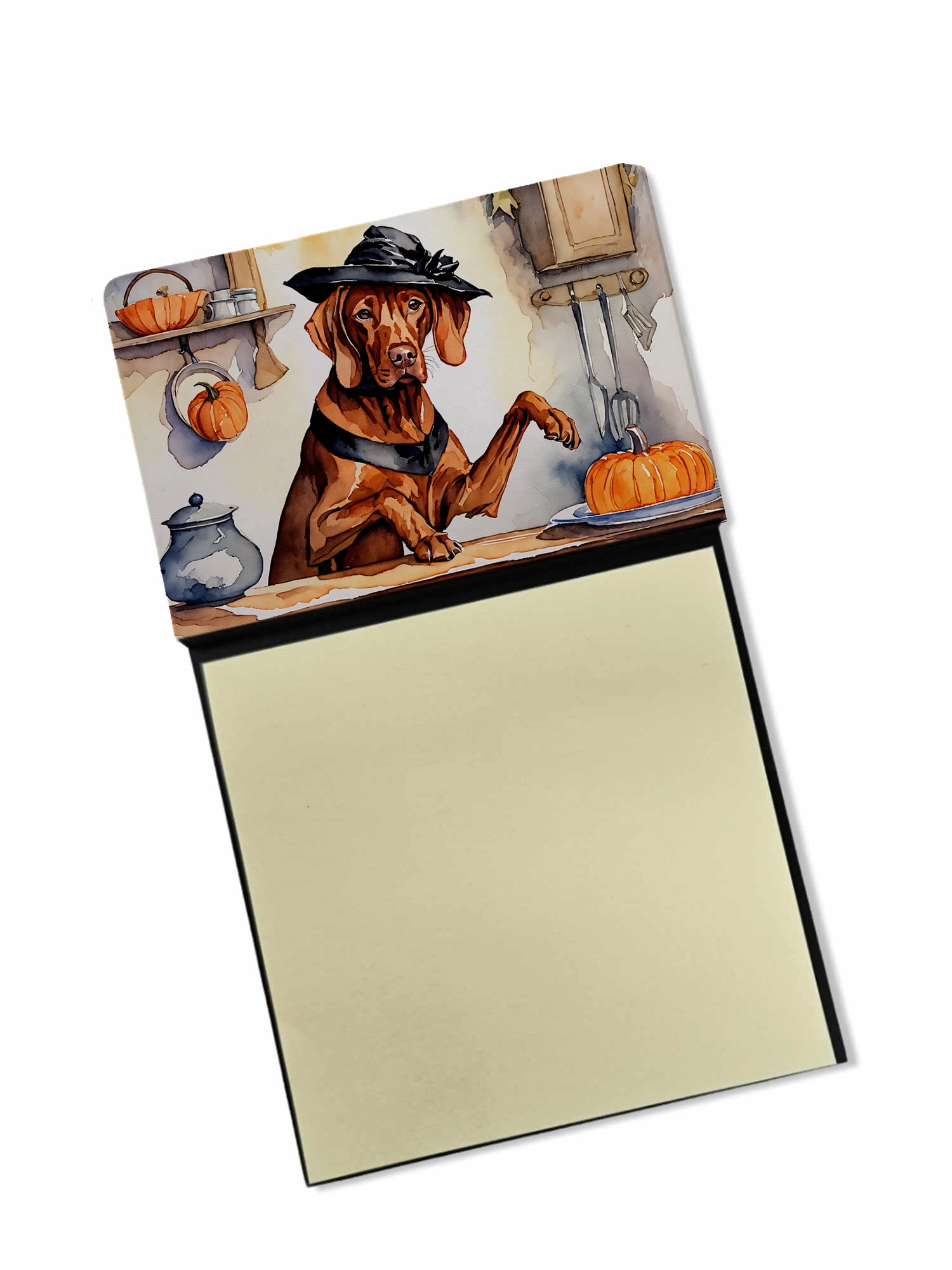 Vizsla Fall Kitchen Pumpkins Sticky Note Holder 3.25 in x 5.25 in ...