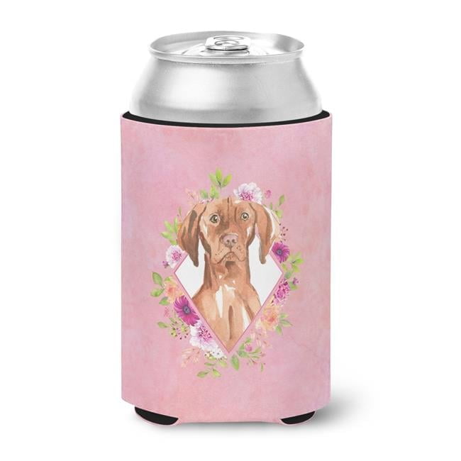 Vizsla Pink Flowers Can or Bottle Hugger - Walmart.com