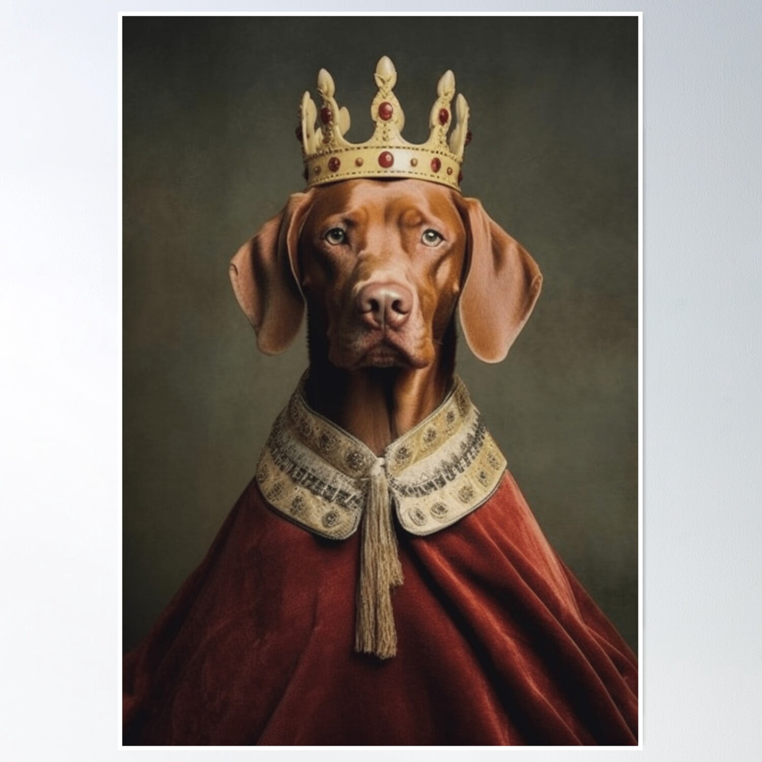 Vizsla With Royal Crown And Cape, Beautiful Dog Picture, Royal Dog ...