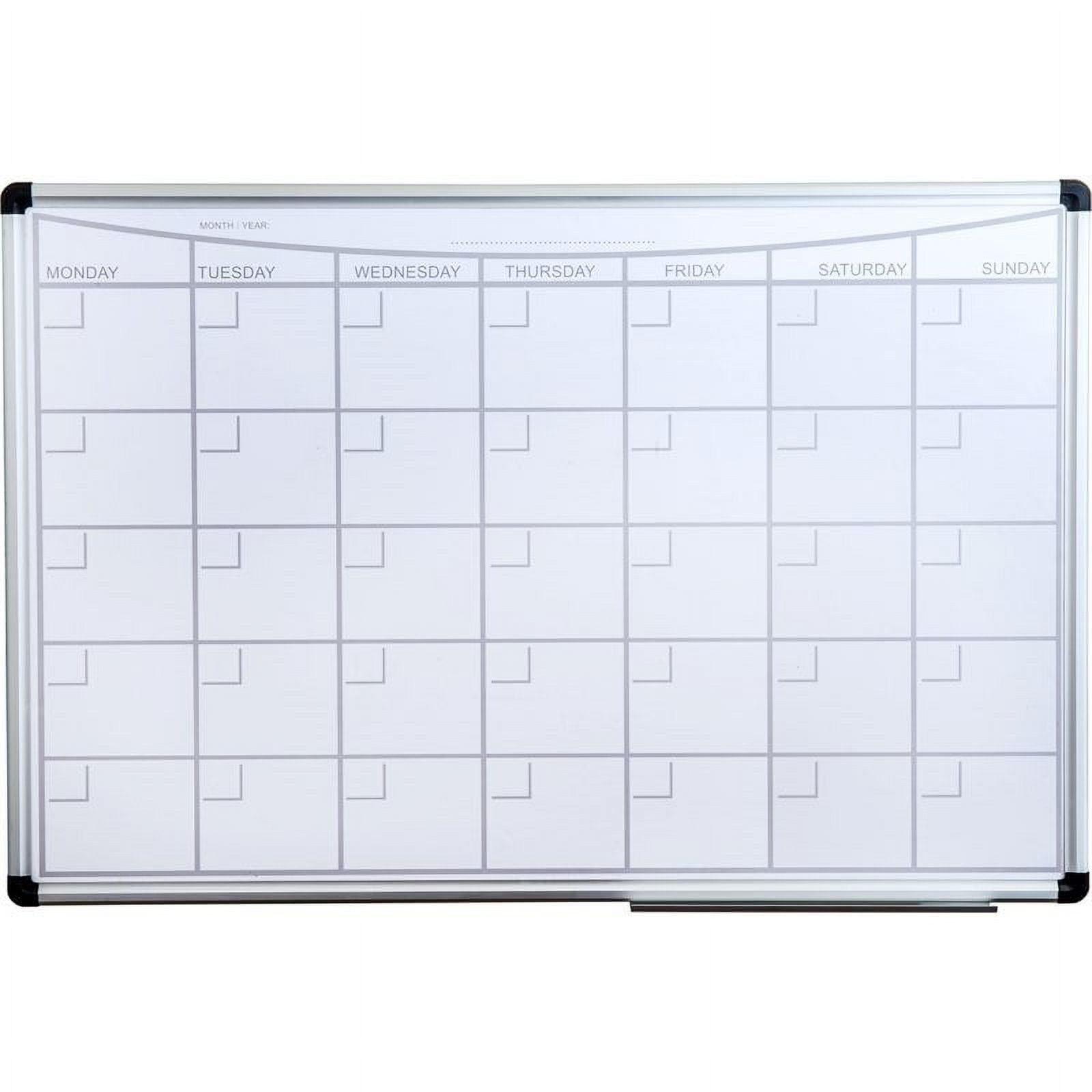 Viztex® Lacquered Steel Magnetic Monthly Planner Dry Erase Board with ...