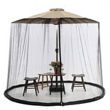 sundan 9ft Patio Umbrella Bug Screen Mesh Mosquito Net with Zipper for ...