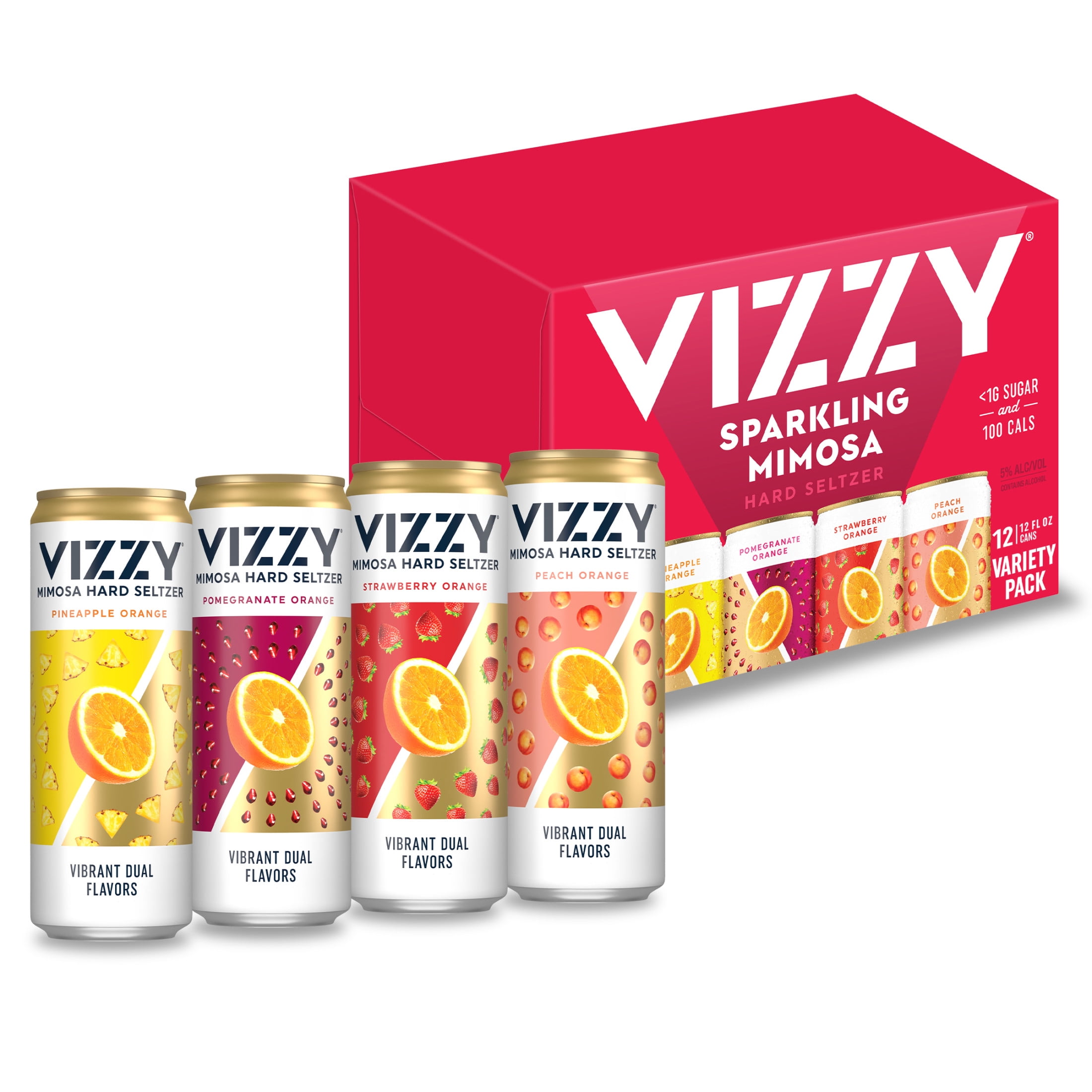 Vizzy Mimosa Hard Seltzer Variety Pack , 12 Pack, 12 fl oz Aluminum ...