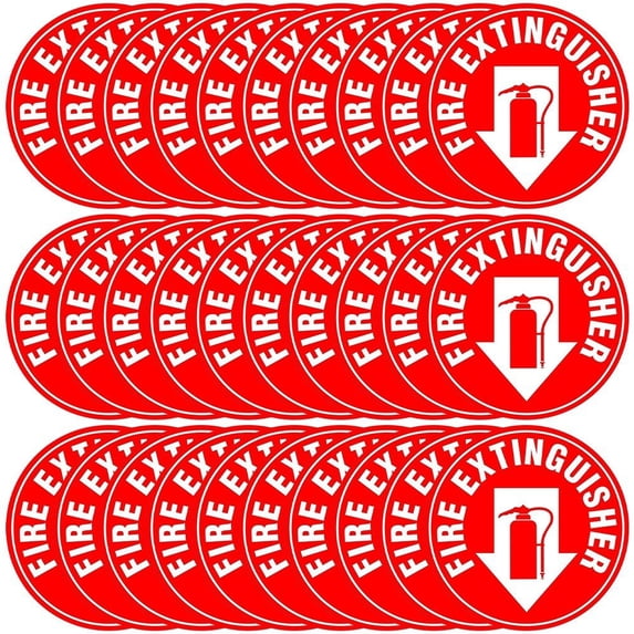 Vjnyvs Fire Extinguisher Sign Stickers 30Pcs Fire Extinguisher ...