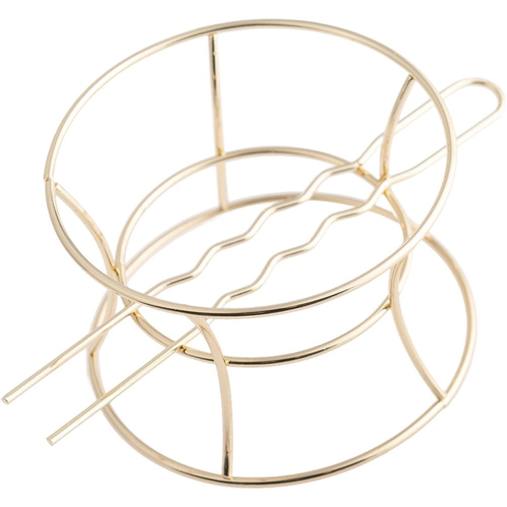 Vjnyvs Hair Bun Cuff with Hair Stick, Metal Bun Holder Pin for Wedding ...
