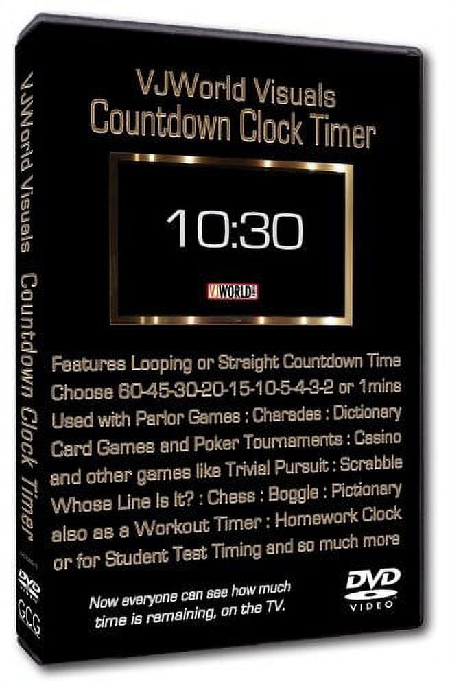 Vjworld Visuals Countdown Clock Timer (DVD) - Walmart.com