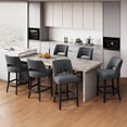 Vknow Furniture Mid-Century Counter Height Bar Stools Set of 6 ...