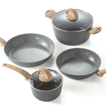 Beautiful 12pc Ceramic Non-Stick Cookware Set, White Icing by Drew ...