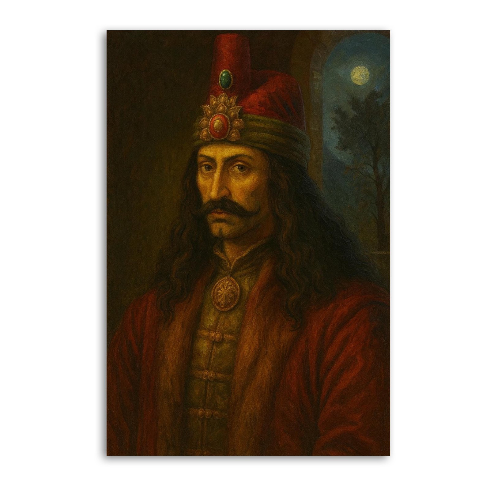 Vlad The Dark Prince Gothic Vampire Legend Print Photo Art Painting ...