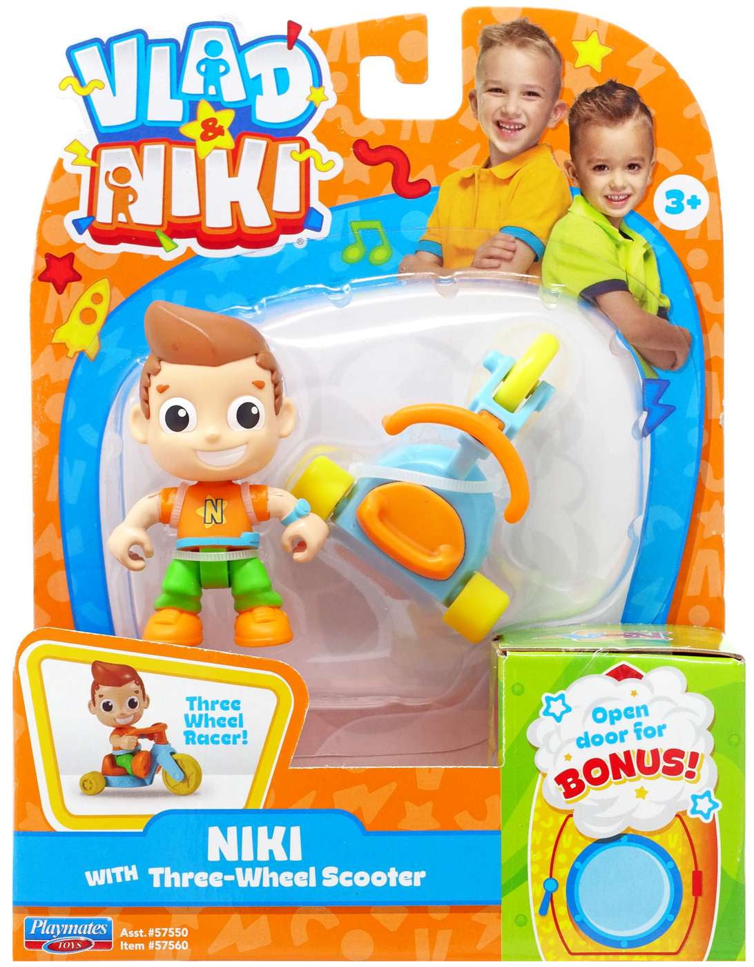 Playmates Vlad and Niki Figure Set, Niki with Three-Wheel Scooter ...