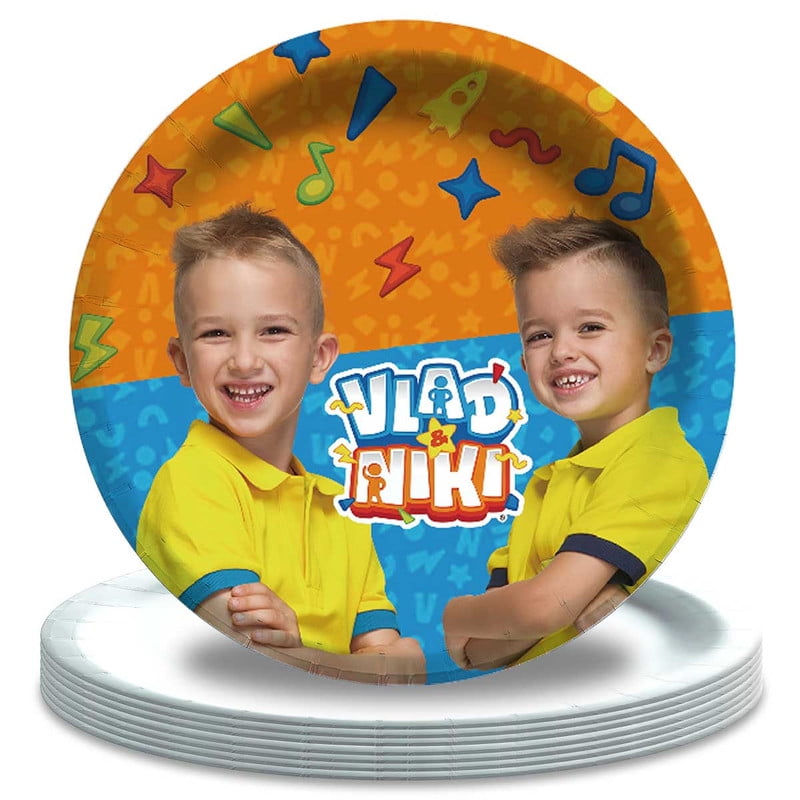 Vlad and Niki Paper Plates Birthday Decorations Party Supplies ...