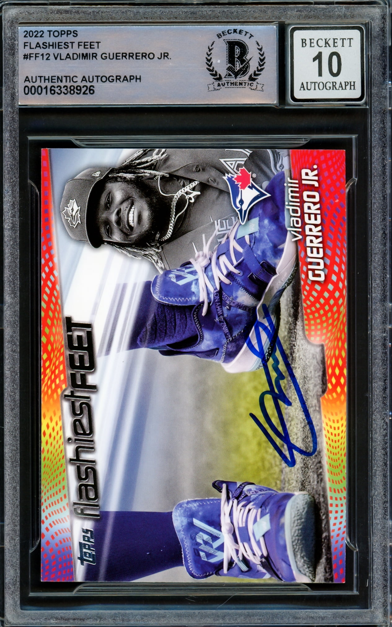 Vladimir Guerrero Jr. Autographed 2022 Topps Flashiest Feet Card #FF-12 ...