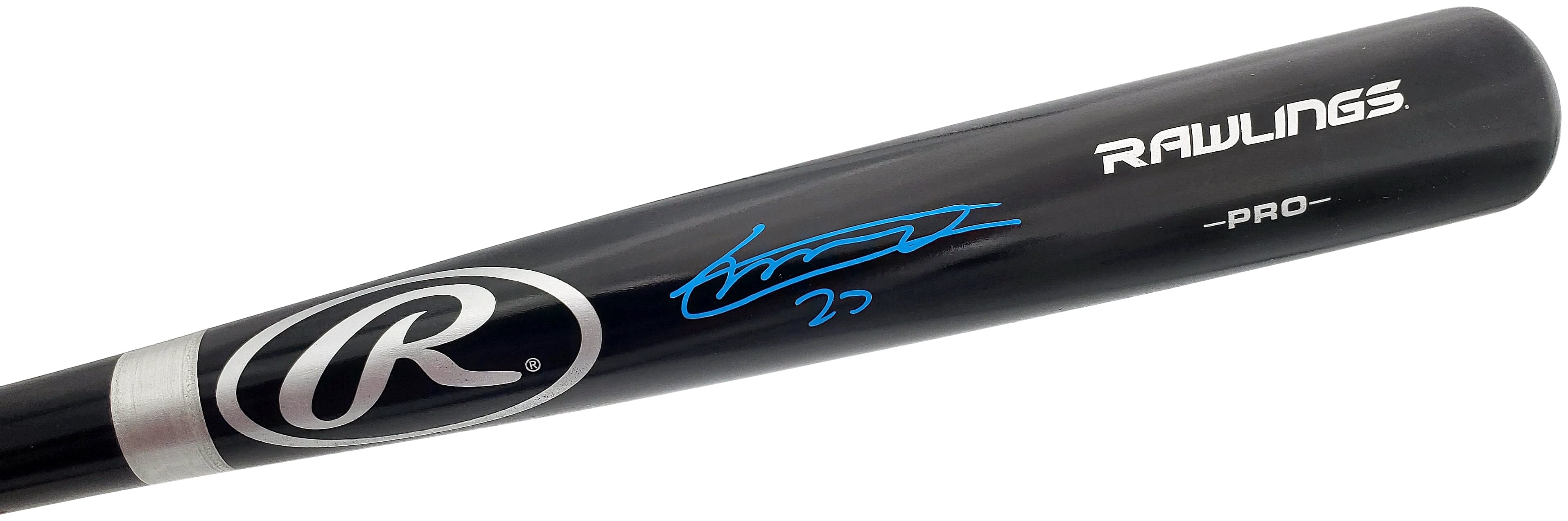 Vladimir Guerrero Jr. Autographed Black Rawlings Bat Toronto Blue Jays ...