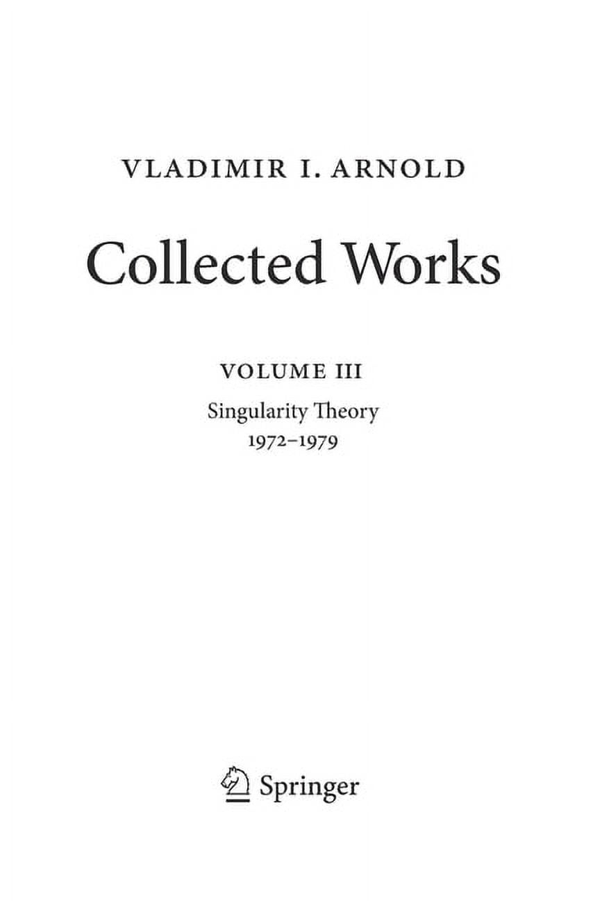 Vladimir I. Arnold - Collected Works Vladimir Arnold - Collected Works ...