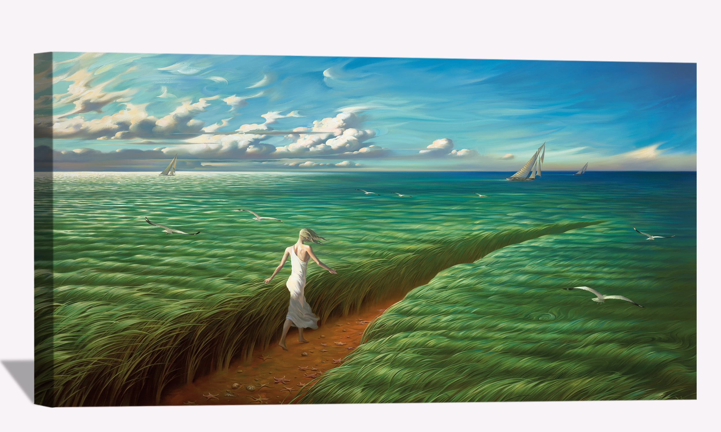 Vladimir Kush Infinity Trail Wall Art Large Framed Painting Dali Style ...