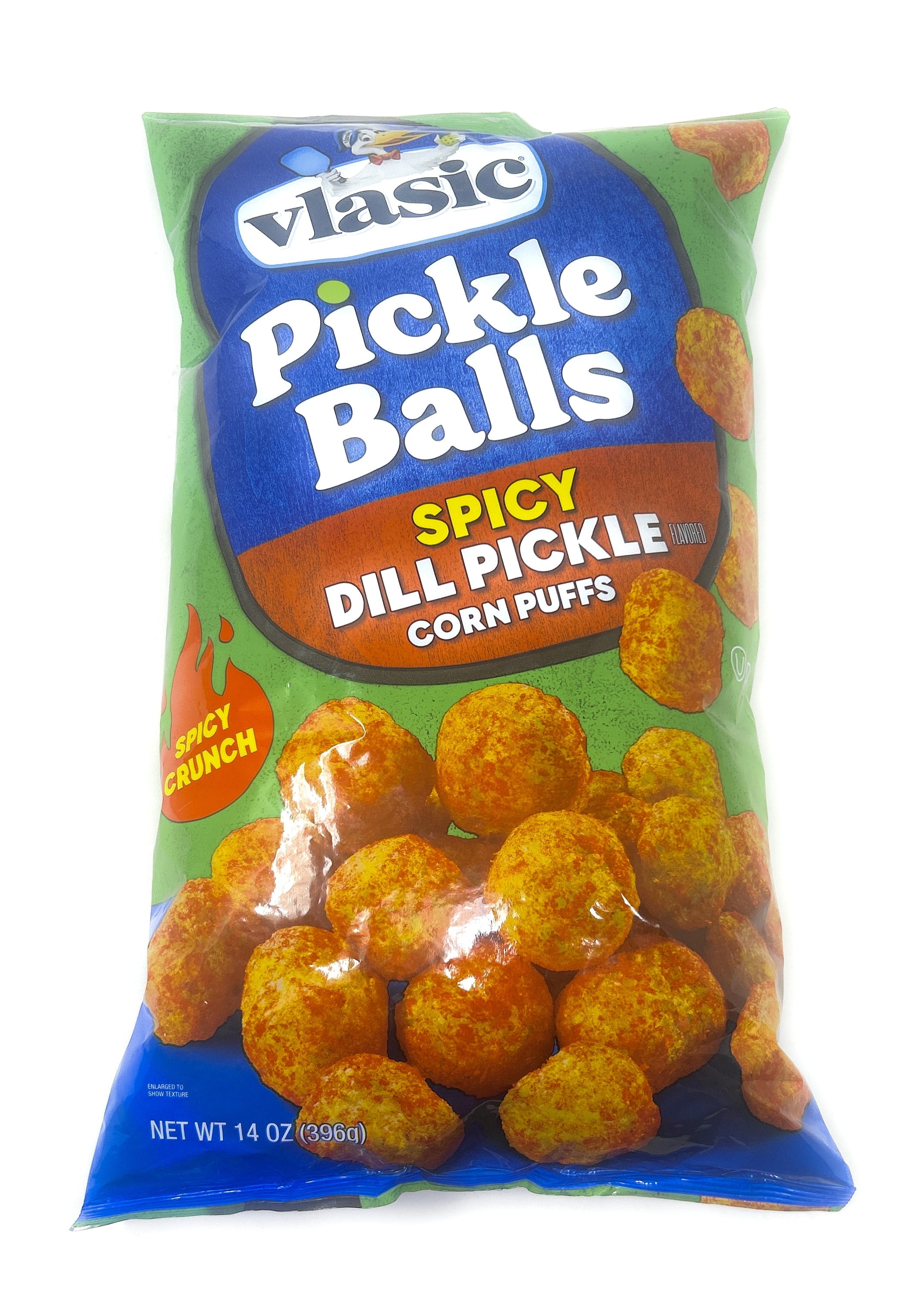 Vlasic Pickle Balls Spicy Dill Pickle Flavored Corn Puffs Pickle Snack ...