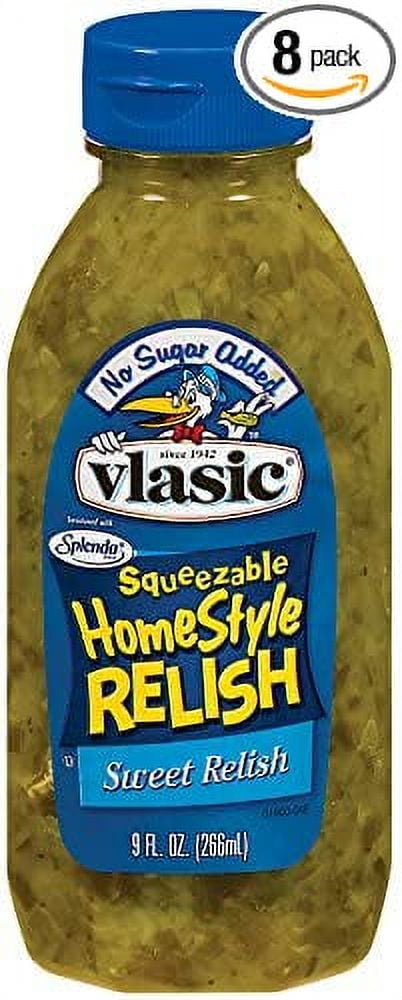 Vlasic Squeezeable Homestyle Sweet Relish, No Sugar Added, Keto ...