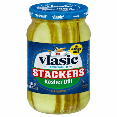 Vlasic Stackers Kosher Dill Pickles 16 fl oz - Pack of 2 - Walmart.com